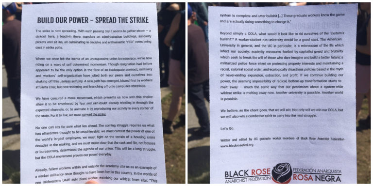 Build Our Power - Spread the Strike: A UCSC Strike Leaflet